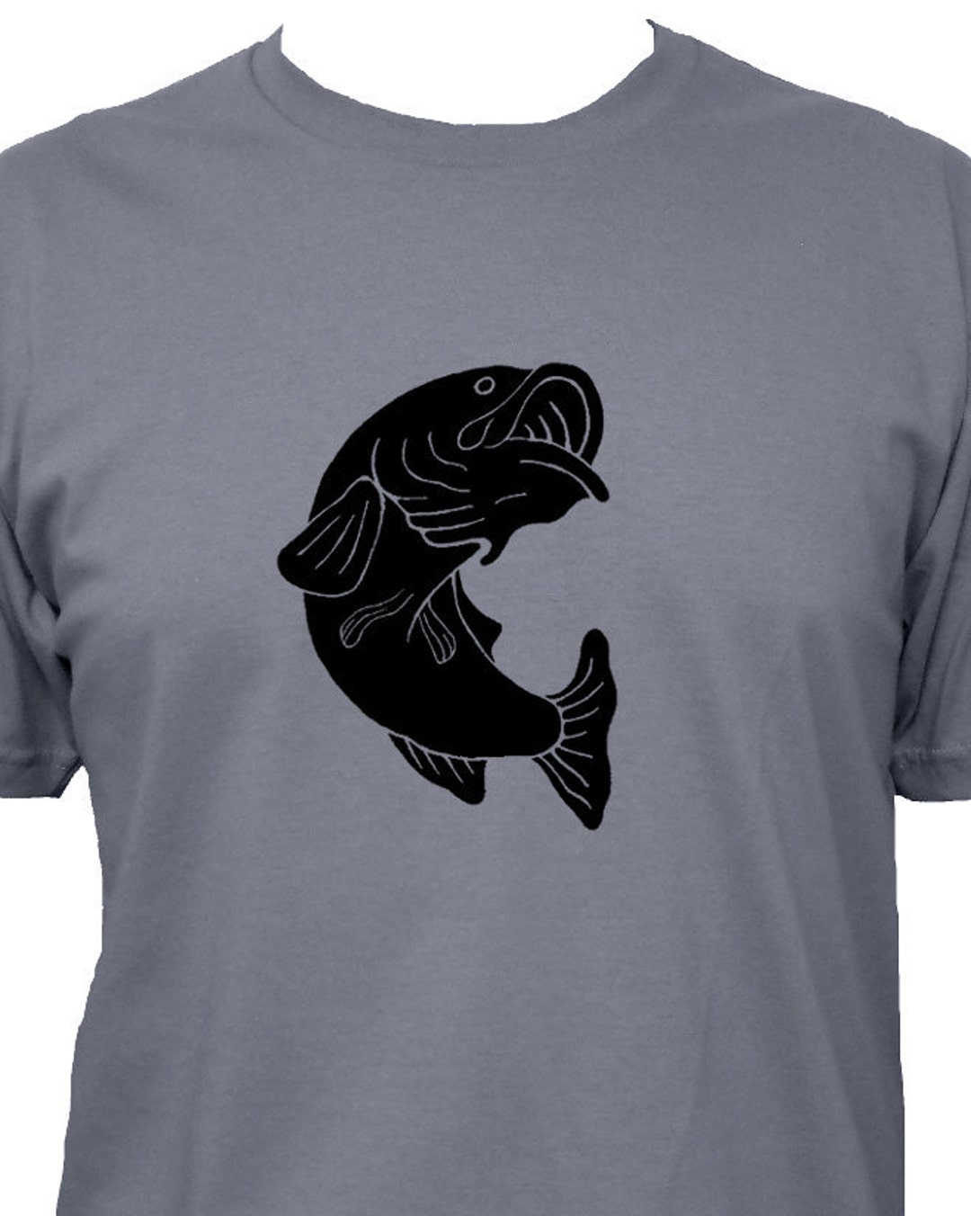 Fishing Shirt - Fish Mens Shirt - 5 Colors Available - Mens Cotton ...