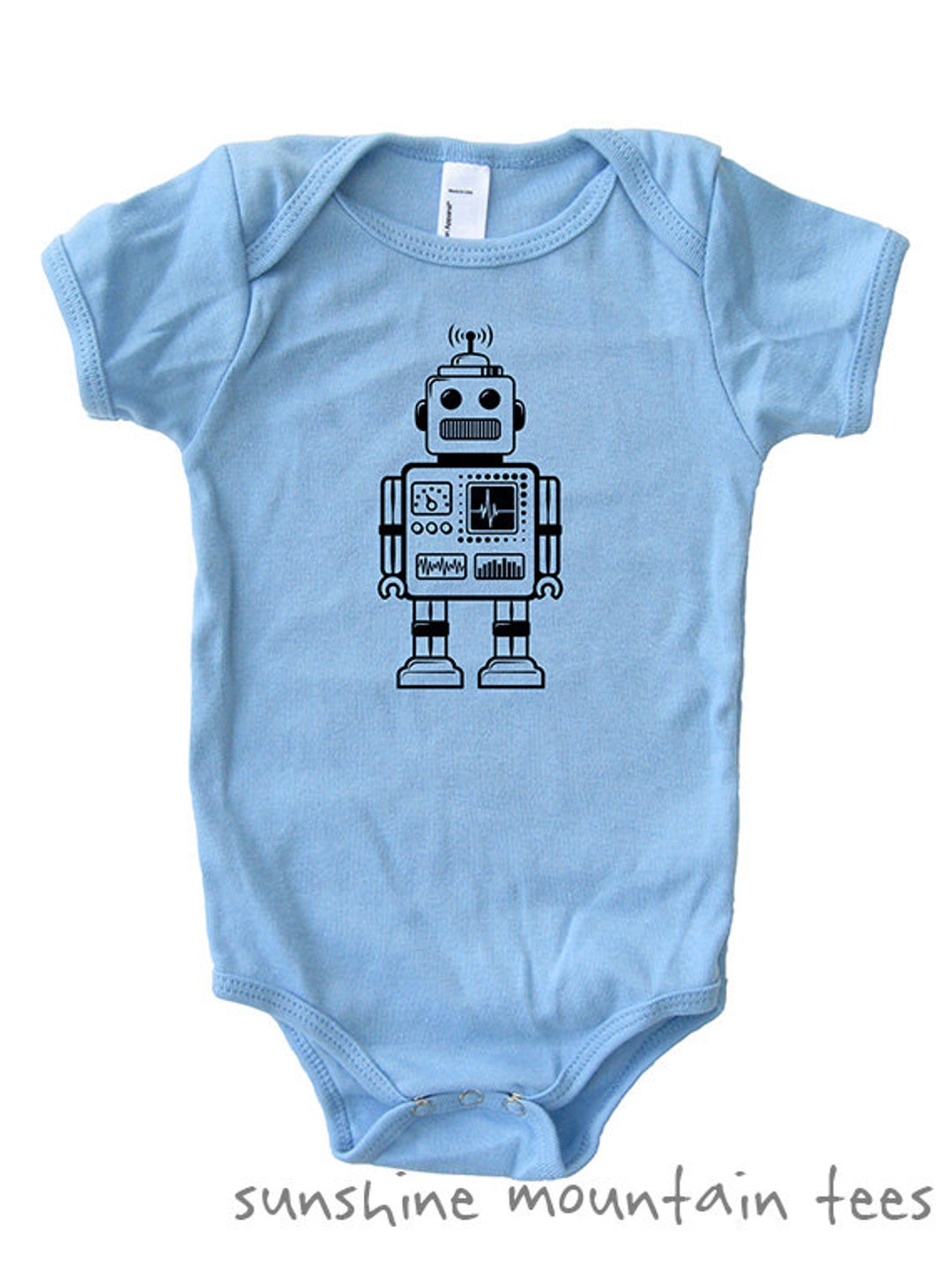 Robot Baby Shirt - Geek Robot Truck Baby Shirt - Baby Shirt - Green ...