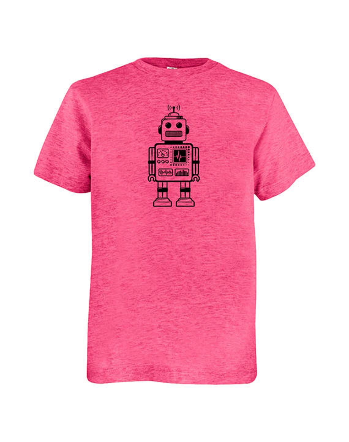 Robot Shirt Retro Robot Kids T Shirt Multiple Colors - Etsy