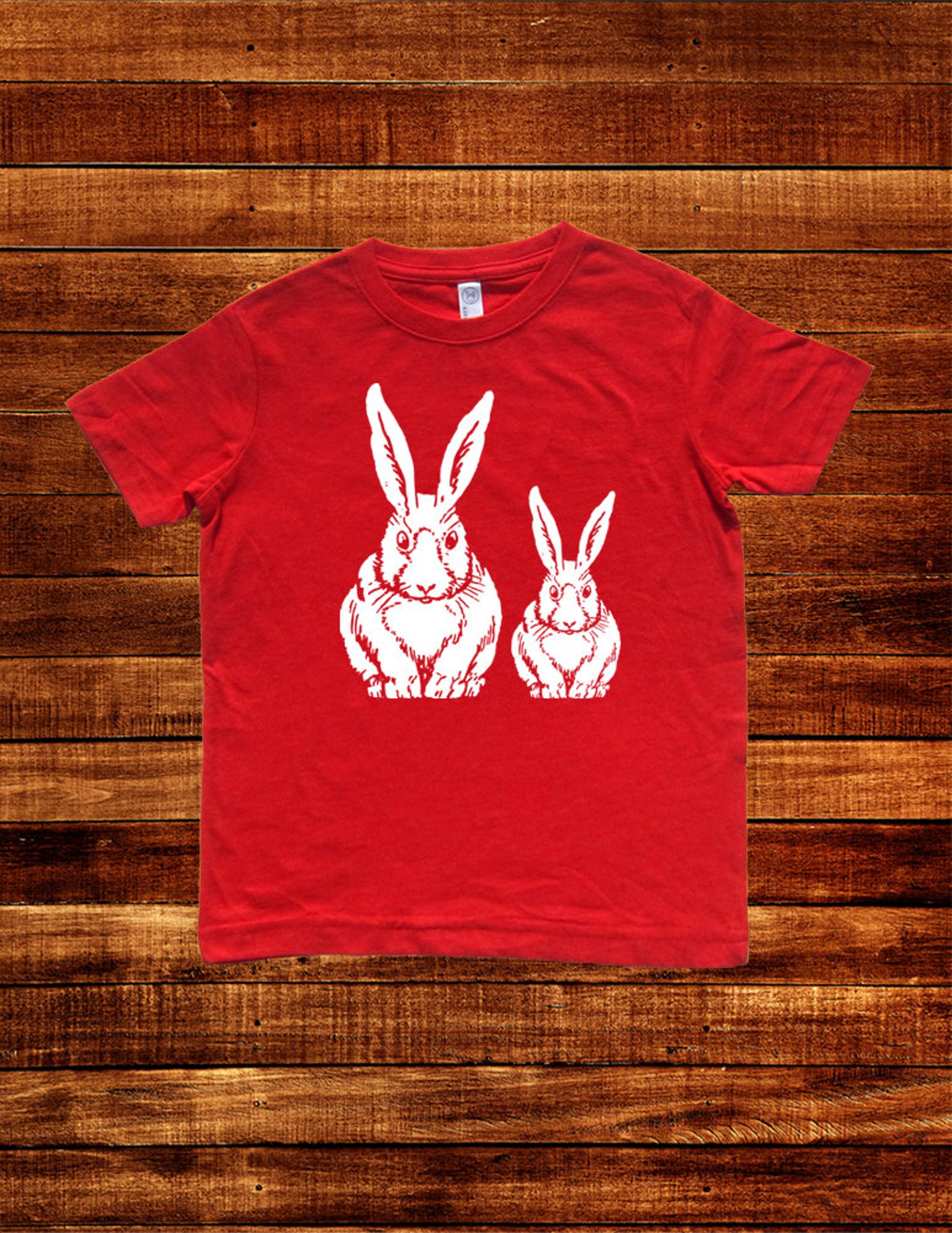 Kids Tshirt Bunny Rabbit Shirt Boy or Girl Spring Rabbit | Etsy