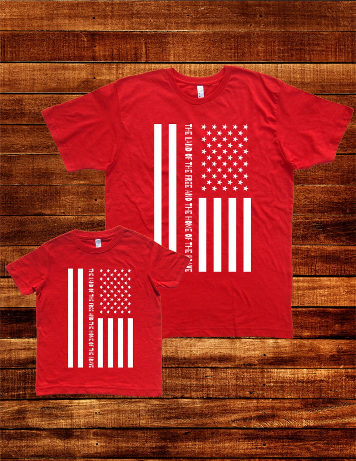 July 4th Matching American Flag T Shirts Brave Free USA Fourth - Etsy