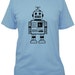 Robot Shirt Retro Robot Mens T Shirt 5 Colors Available Cotton Tshirt ...