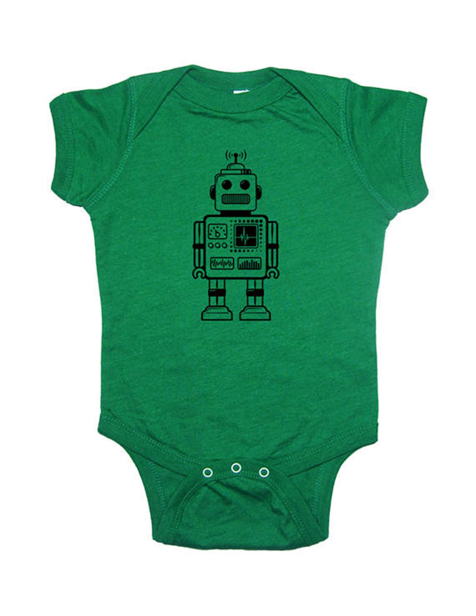 Robot Baby Shirt Geek Robot Baby Bodysuit Multiple Colors | Etsy