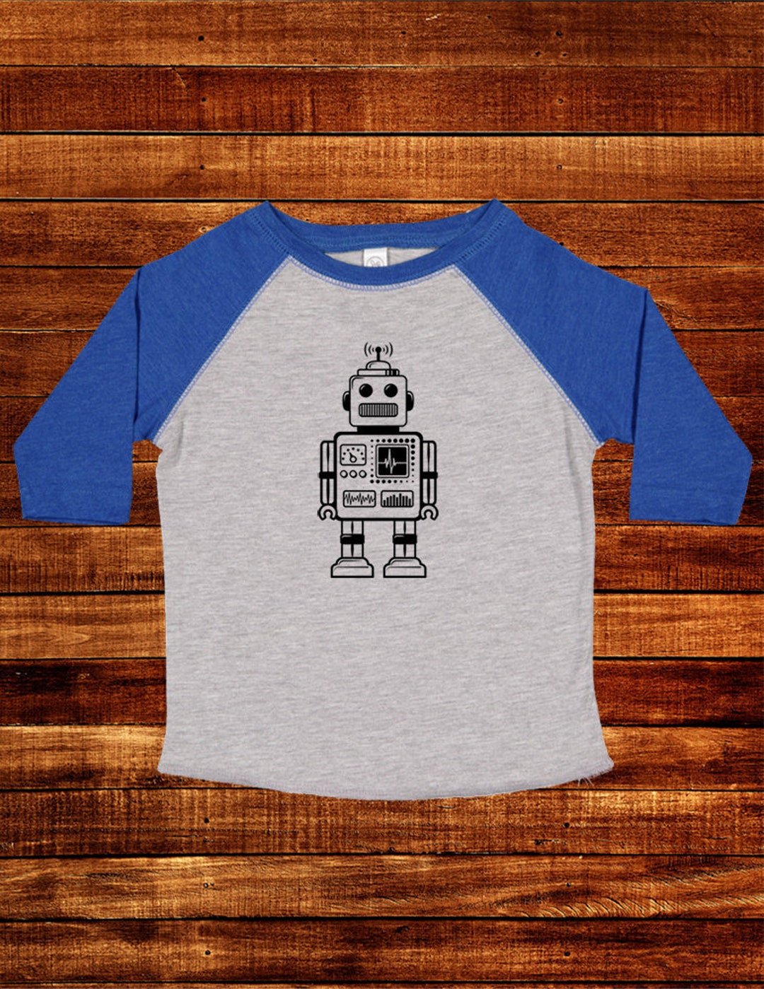 Robot - Robotics Shirt for Boys or Girls Raglan 3/4 Long Sleeved T ...