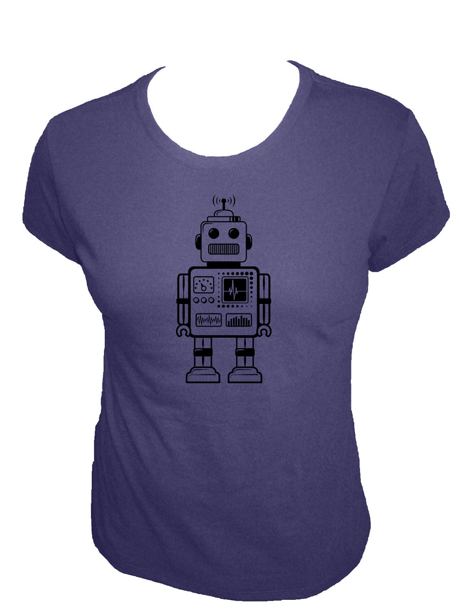 Womens Robot Shirt Robot T Shirt Geekery 4 Colors | Etsy
