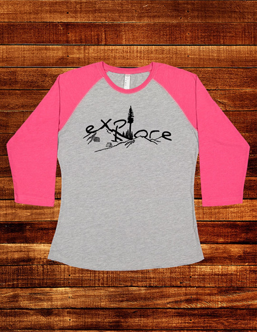 Explore Shirt Womens Adventure Tee Camping Mountains Tent Camp Explore ...