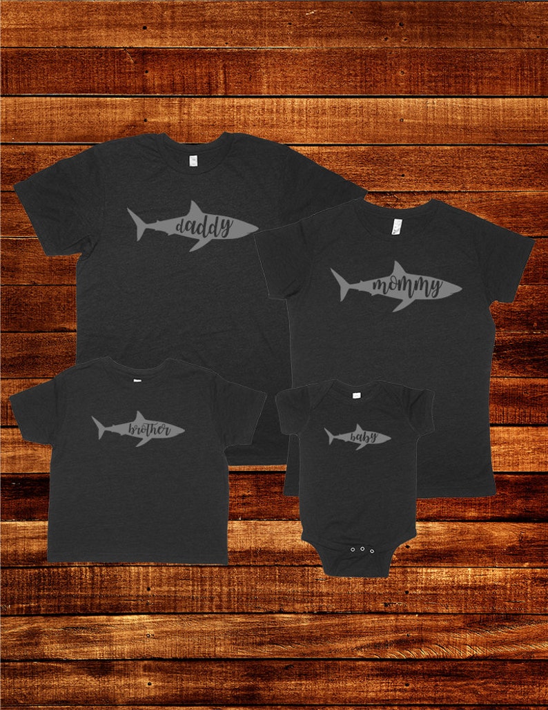 Baby Shark Daddy Shark Mommy Shark Sister Brother Matching - Etsy