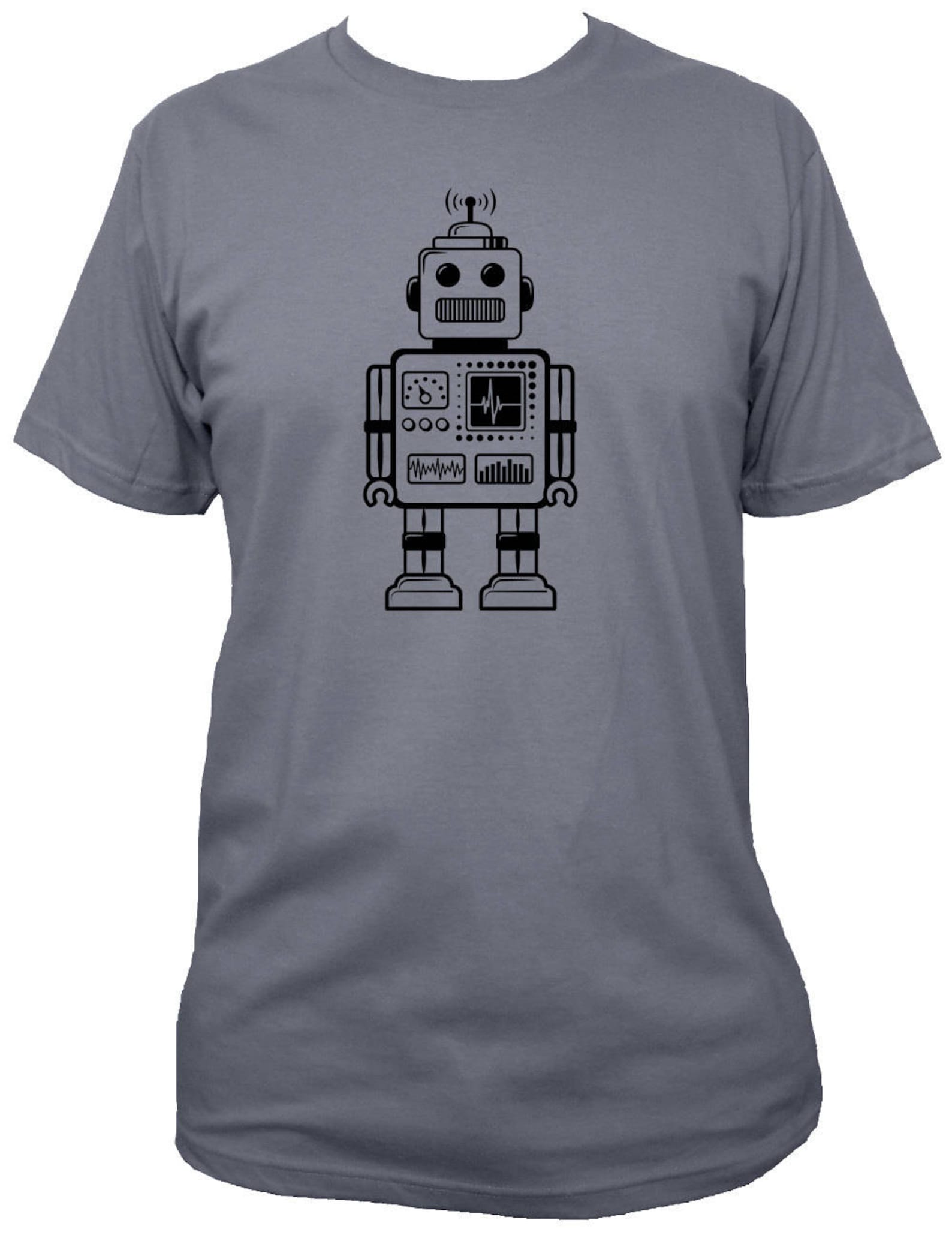 Robot Shirt - Retro Robot Mens T Shirt - 5 Colors Available - Cotton ...