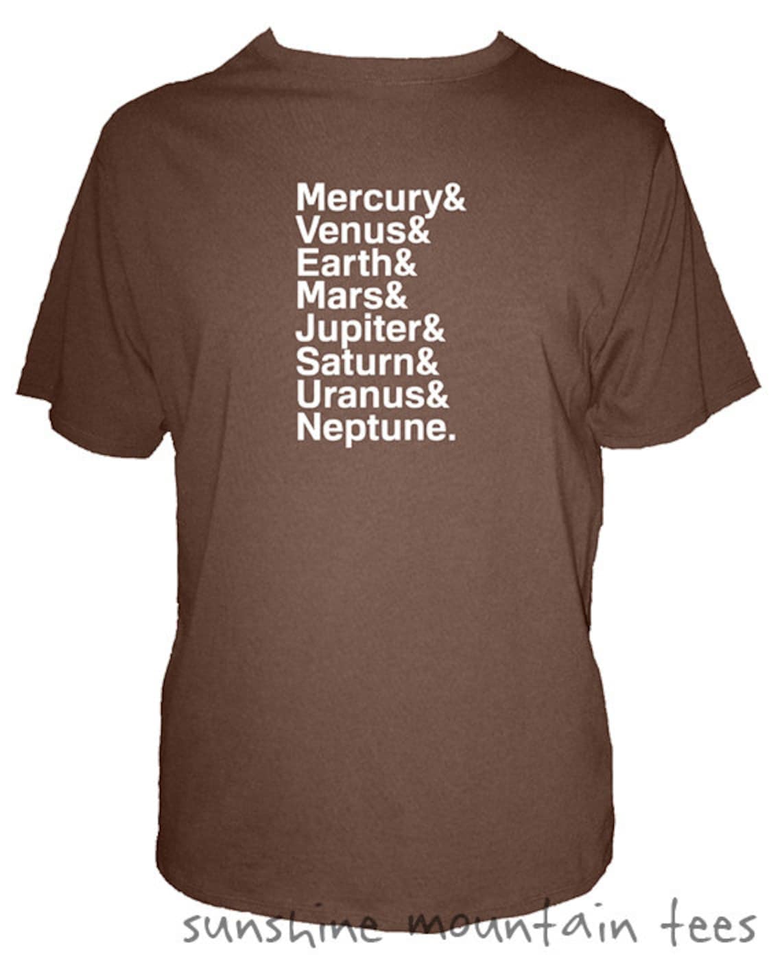 Mens Planet Solar System Shirt Mens T Shirt Organic Gift | Etsy