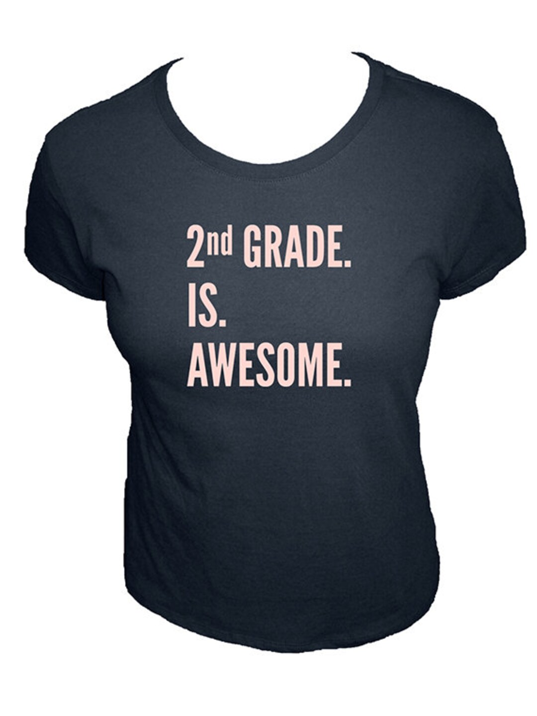 Teacher Shirt Second Grade is Awesome 2nd Grade Teacher Scohol Organic ...