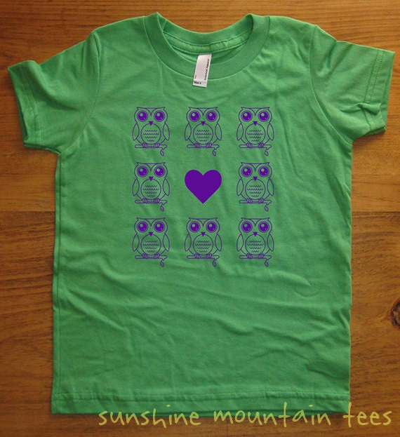 Owl Shirt Cute Owl T Shirt 7 Colors Available Kids | Etsy