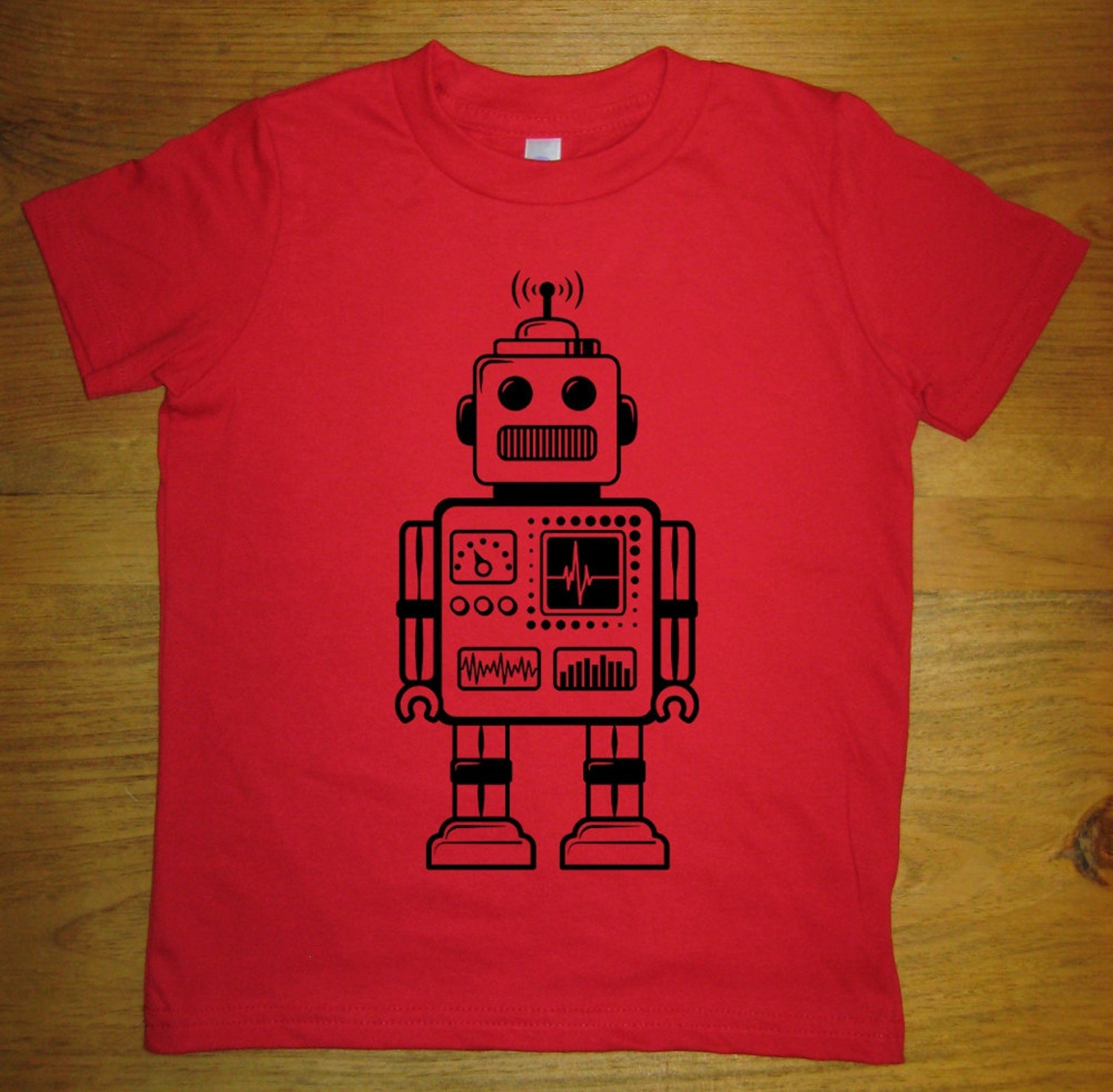 Robot Shirt Retro Robot Kids T Shirt 8 Colors Sizes 2T - Etsy