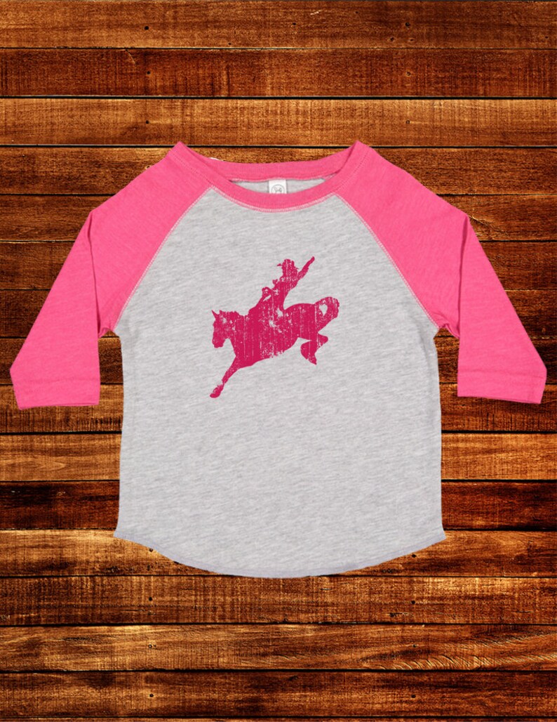 Cowboy Horse and Rider Rodeo Shirt for Boys or Girls Raglan | Etsy