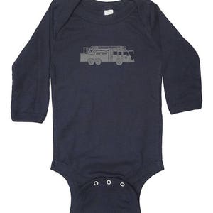 Firetruck Long Sleeved Shirt - Fire Truck Kids Shirt in Baby, Toddler ...