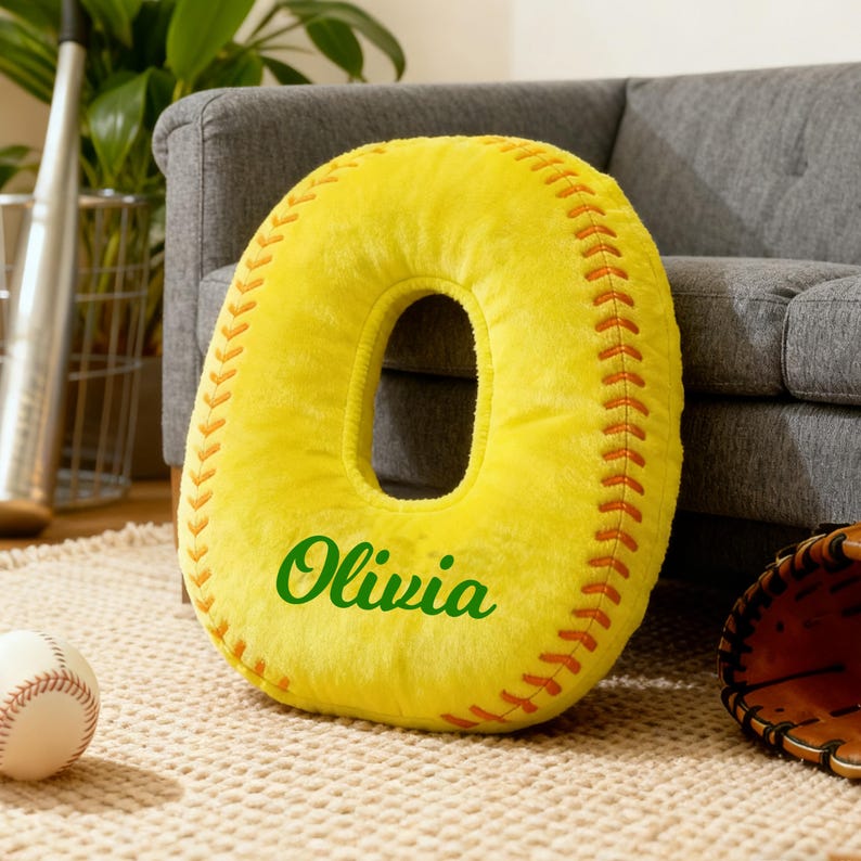 Custom Softball Lover Gift, Personalized Softball Pillow With Name ...