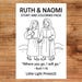 Ruth and Naomi Story & Coloring Pack: Christian Printable (digital ...