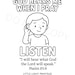God Hears Me When I Pray Coloring Pages: Christian Kids Activity ...