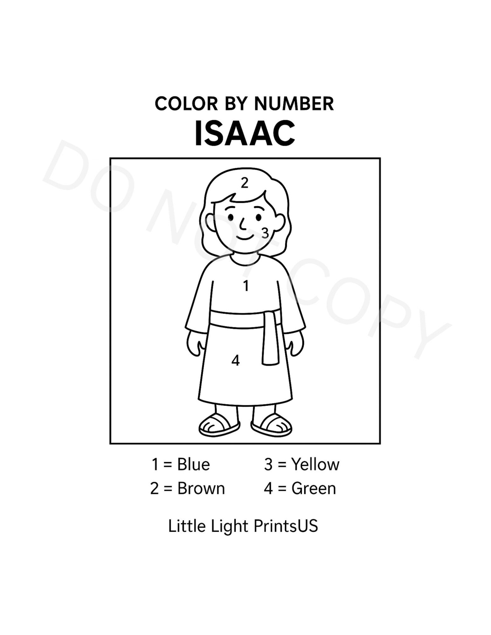 Isaac Fun Pack/bible Coloring and Activities Pages for Kids/little ...