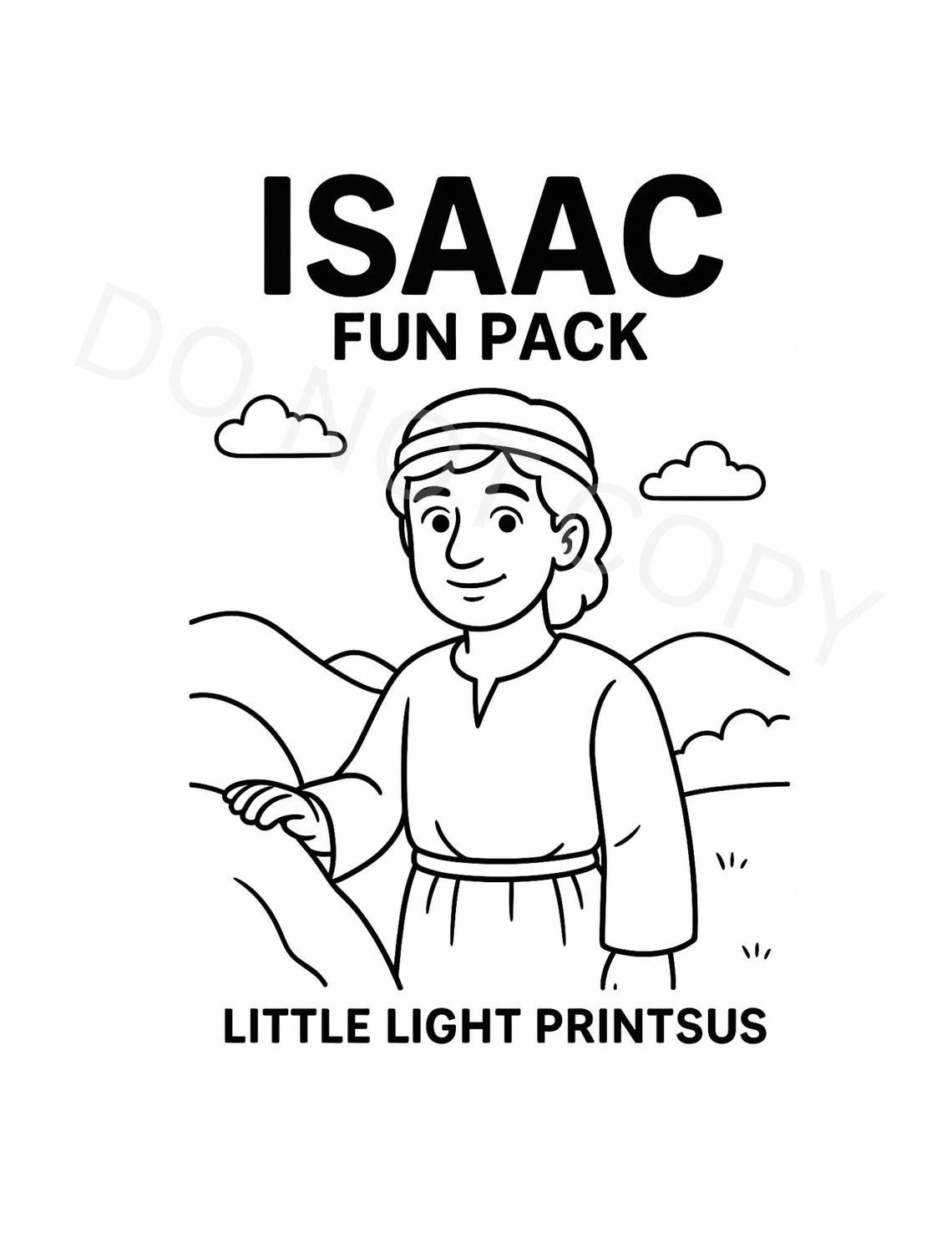 Isaac Fun Pack/bible Coloring and Activities Pages for Kids/little ...