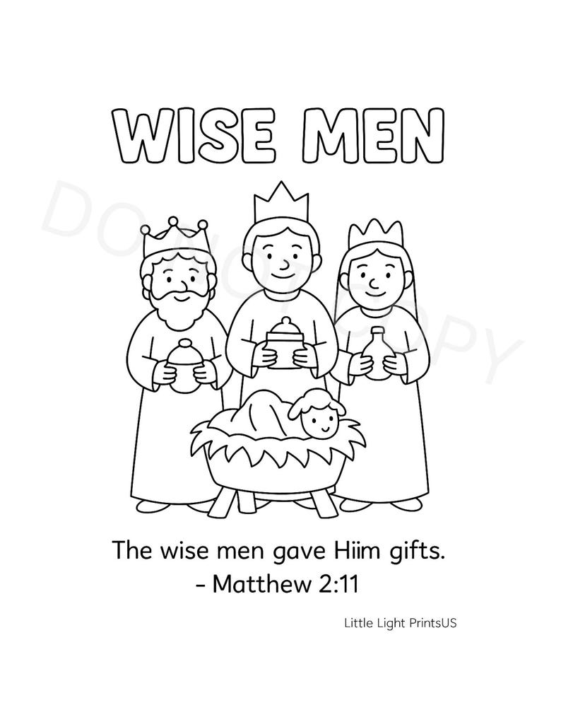 Nativity Coloring Pack/bible Christmas Coloring Pages for Kids ...