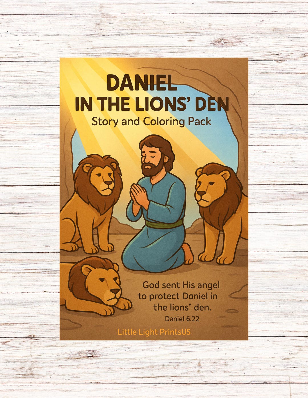 Daniel in the Lions' Den Story and Coloring Pack/kids Bible Printable ...