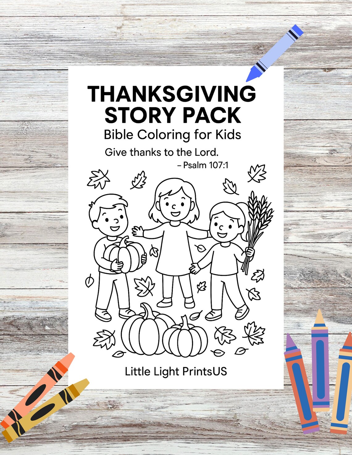 Thanksgiving Story Bible Coloring Pack/christian Printable for Kids - Etsy