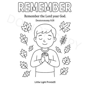 Thanksgiving Story Bible Coloring Pack/christian Printable for Kids - Etsy