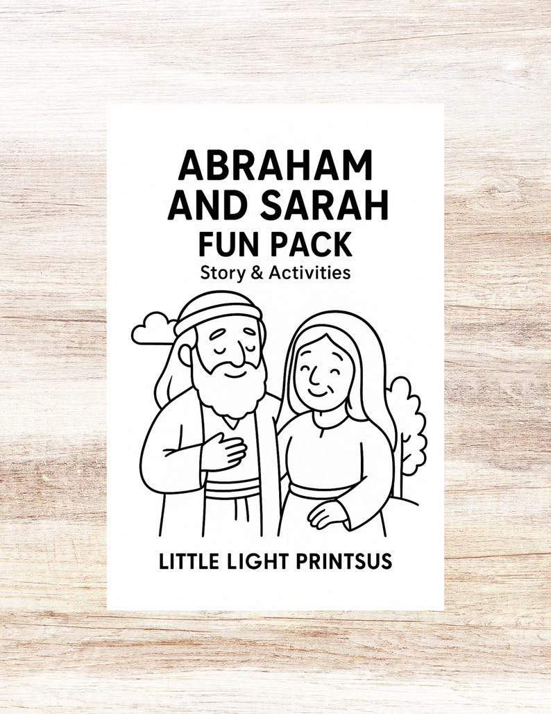 Abraham and Sarah Fun Pack/bible Story and Activities for Kids ...