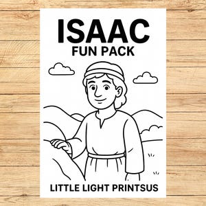Isaac Fun Pack/bible Coloring and Activities Pages for Kids/little ...