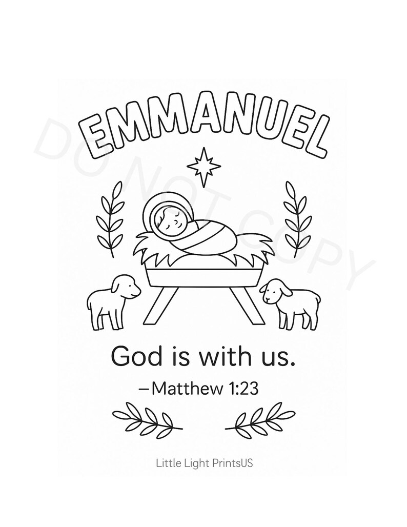 Nativity Coloring Pack/bible Christmas Coloring Pages for Kids ...