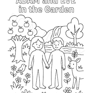 Adam and Eve Bible Story Activity Pack: Coloring, Tracing, Cut & Paste ...