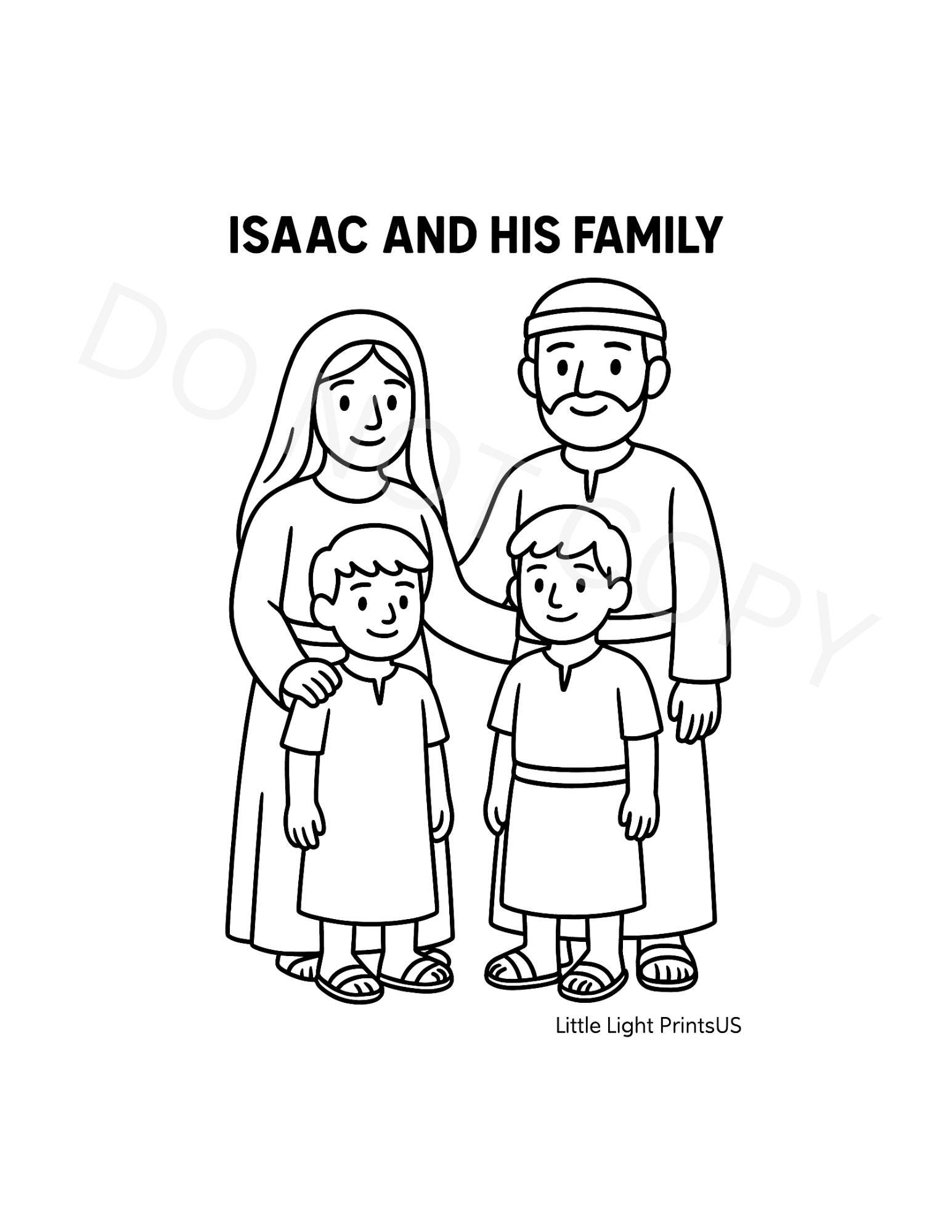 Isaac Fun Pack/bible Coloring and Activities Pages for Kids/little ...