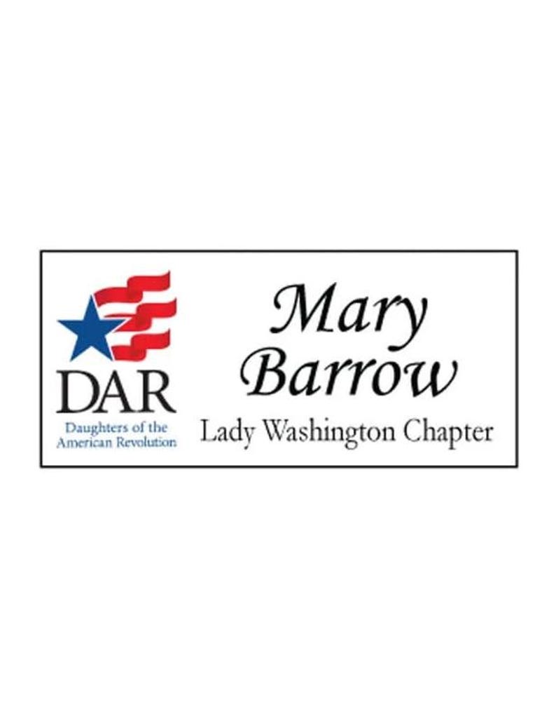 DAR Daughters of the American Revolution Custom Personalized Name Badge ...