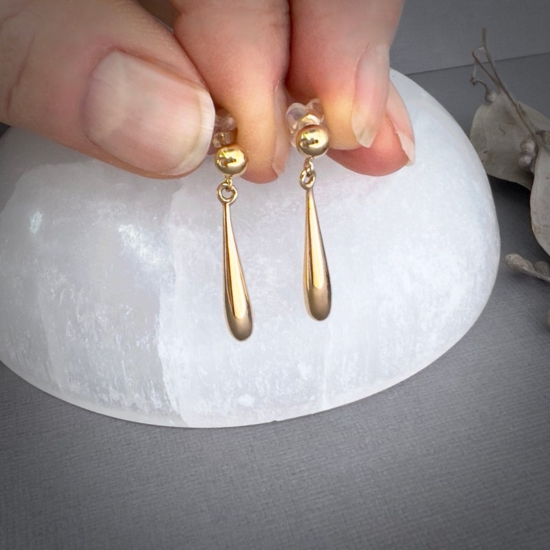 Gold Teardrop - Etsy