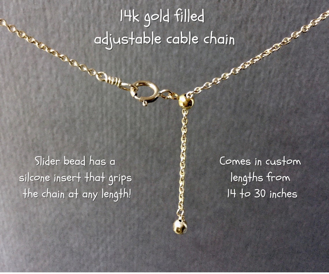 Gold cable chain gold chain for pendant 1.2mm link sliding | Etsy