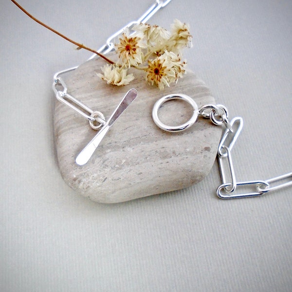 Silver Paper Clip Choker - Etsy