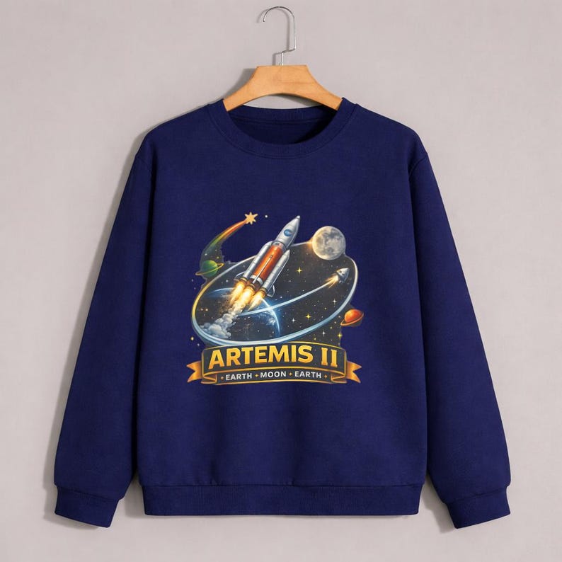 Artemis II Rocket Sweatshirt, NASA Space Launch Apparel - Etsy
