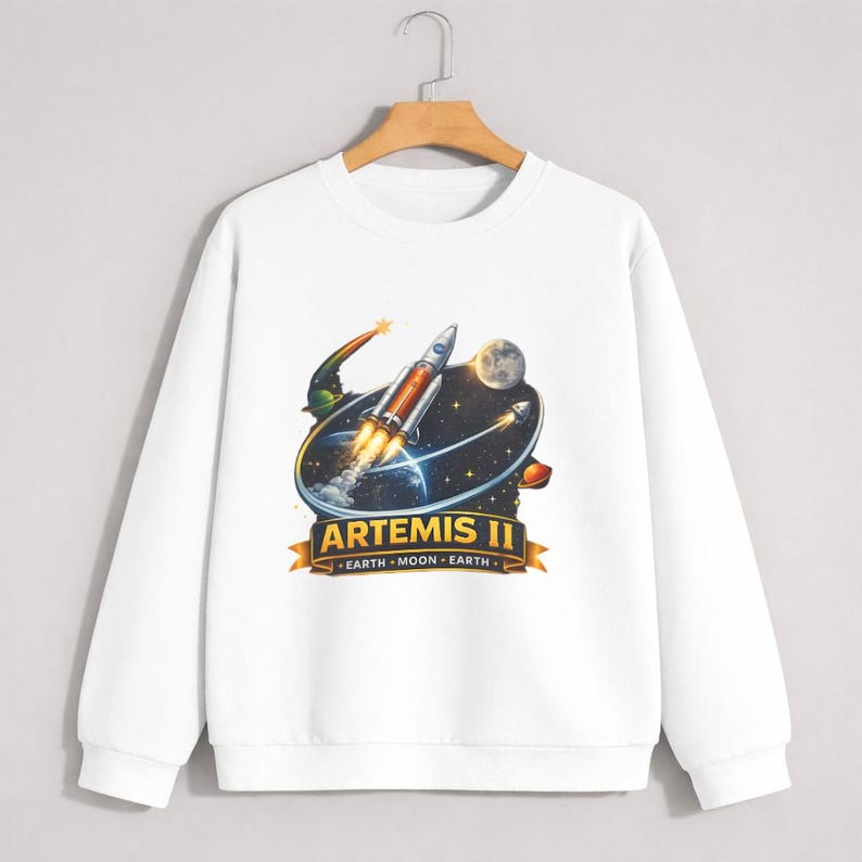 Artemis II Rocket Sweatshirt, NASA Space Launch Apparel - Etsy