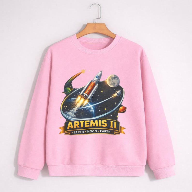 Artemis II Rocket Sweatshirt, NASA Space Launch Apparel - Etsy