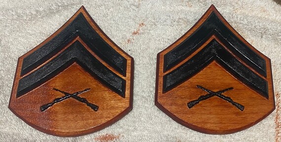 3D Carved USMC Rank Insignia | Etsy