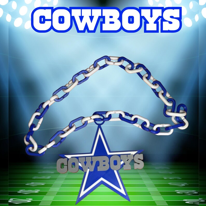 Cowboys Spirit Chain Necklace - Etsy