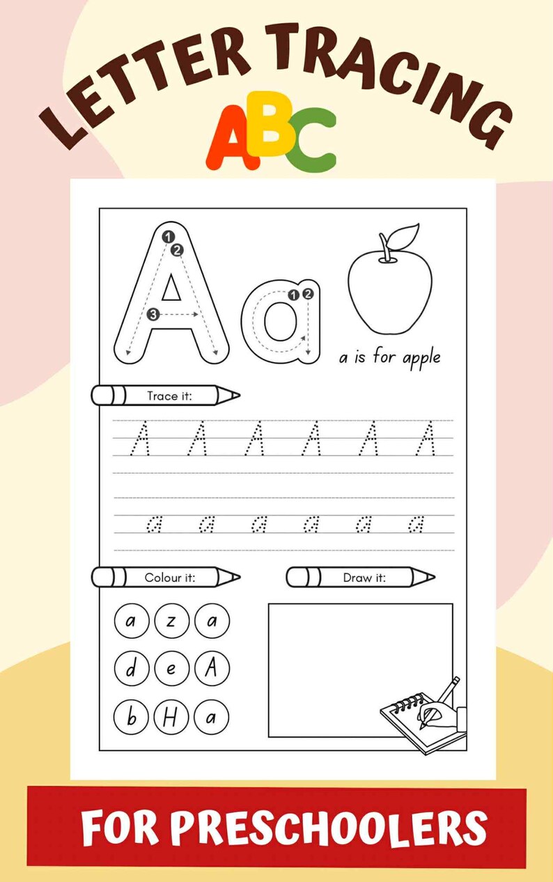 LIBRO DE CALCOMANÍAS DEL ALFABETO A-Z. ¡Calca, dibuja y colorea! Hoja ...