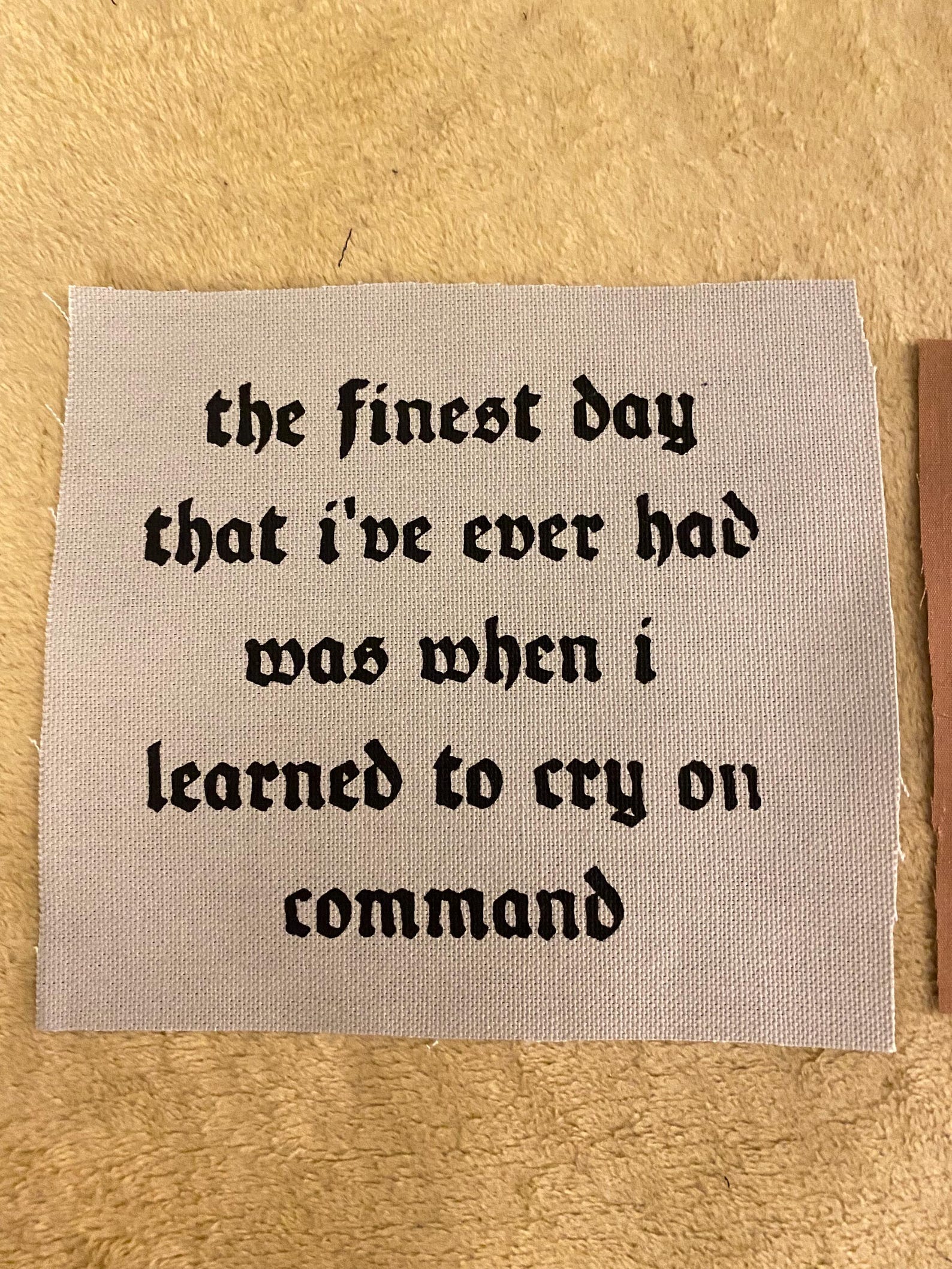 NIRVANA Nevermind on a Plain Lyrics Screenprinted Cloth DIY Punk Patch ...