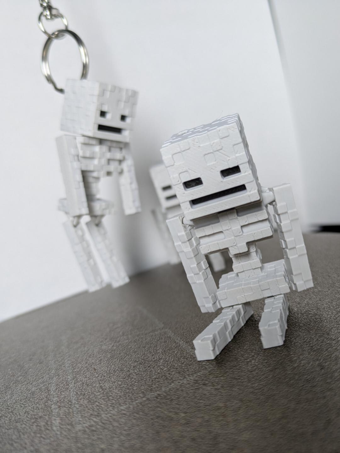 Minecraft Skeleton Keychain - Etsy