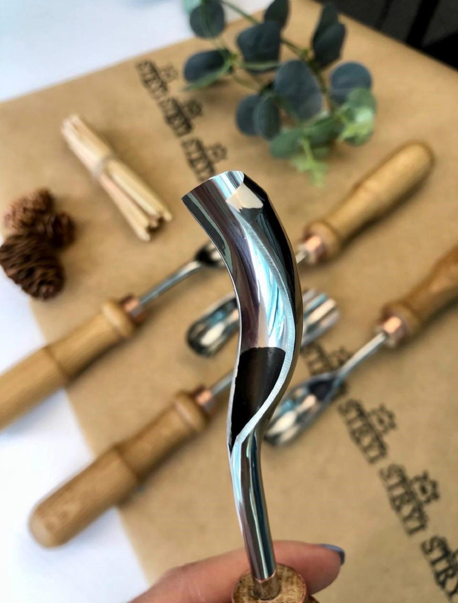 Hand Forged Spoon Carving Gouge: Short Bent Wood Chisel - Etsy