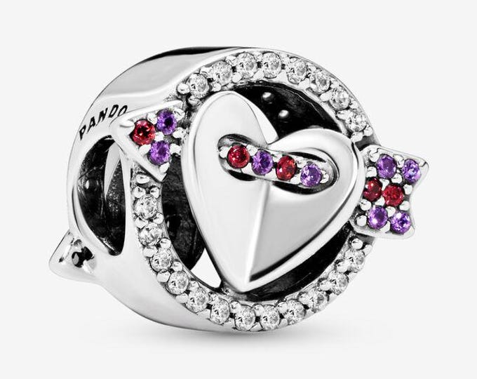 Pandora Sparkling Arrow and Heart Charm S925 ALE - Etsy