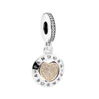 Pink Ladybird Charm, Pink Zircon Ladybug Charm, Fit Pandora Charms ...