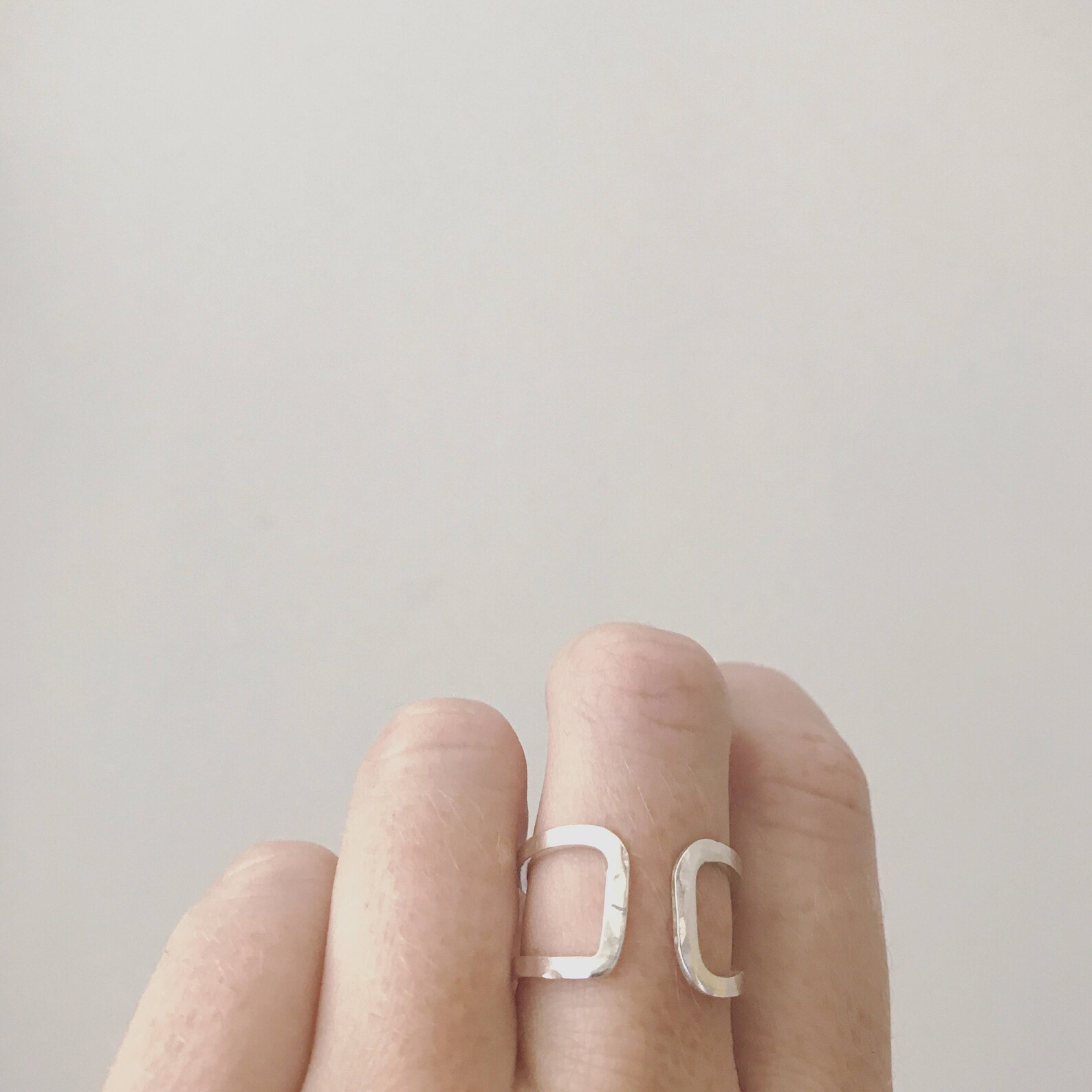 Cage Ring / Silver Adjustable Ring / Hammered Ring / Open | Etsy