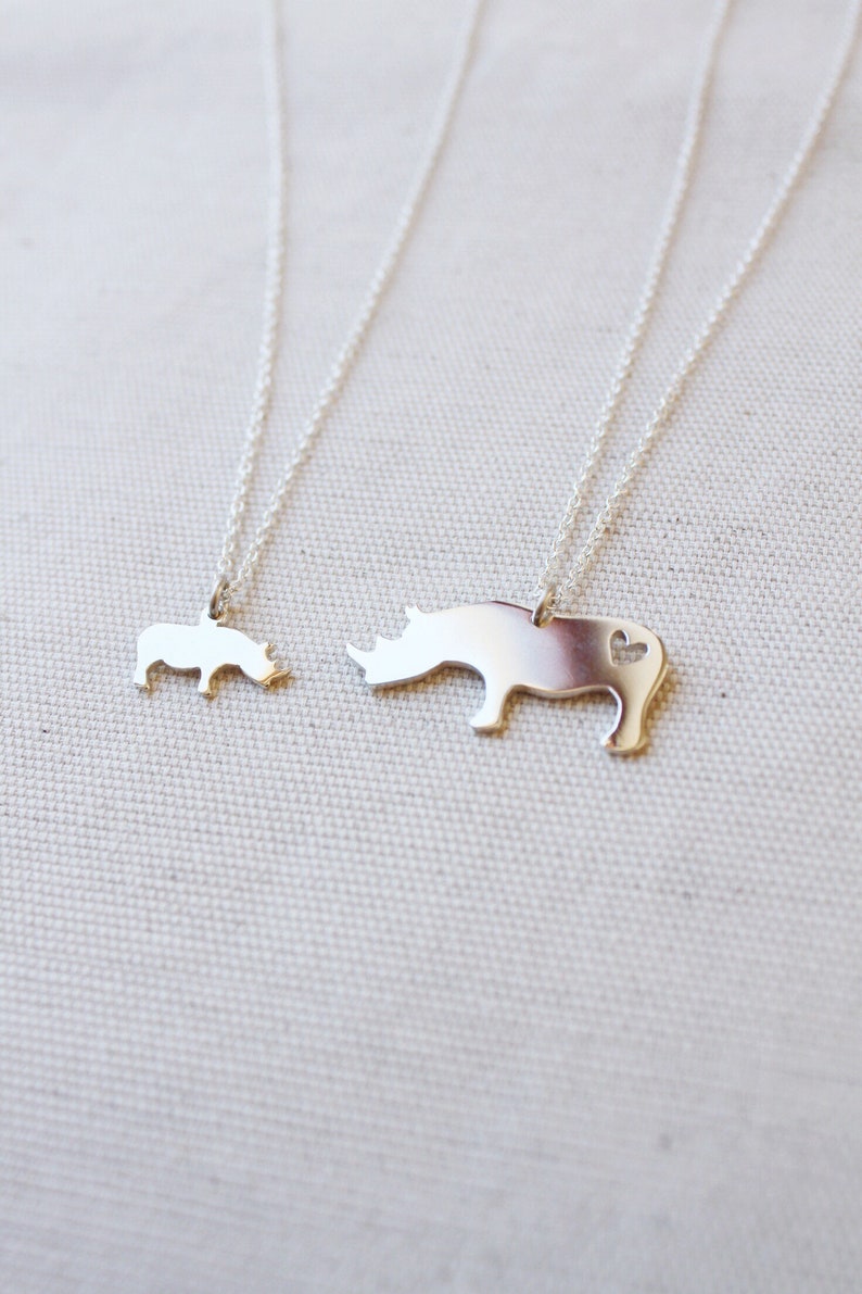 Rhino Love / Rhino Pendant / Africa Rhino / Silver Rhino - Etsy