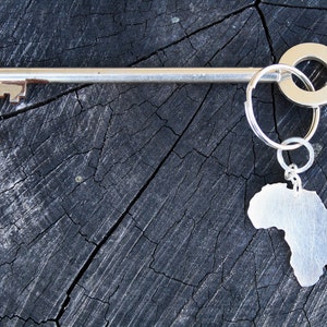 Africa Keychain African Map Continent Keyring Guys Best Man Gift ...